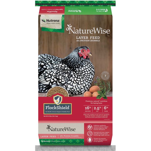 NUTRENA NatureWise Harvest Blend 18% Protein Layer Chicken Feed, 40-lb ...