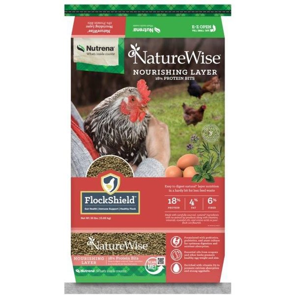 NUTRENA NatureWise Nourishing Layer 18% Protein Bits Chicken Feed, 30 ...