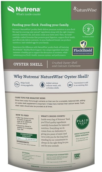 NUTRENA NatureWise Oyster Shell Poultry Supplement, 7-lb bag - Chewy.com