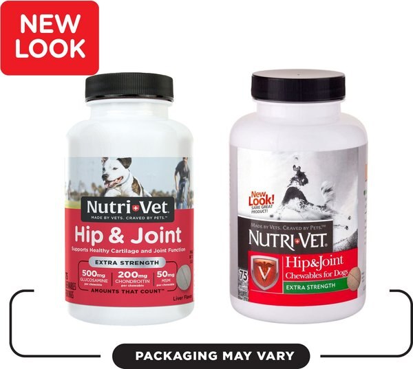NUTRI-VET Extra Strength Chewable Tablets Joint Supplement for Dogs, 75 count - Chewy.com