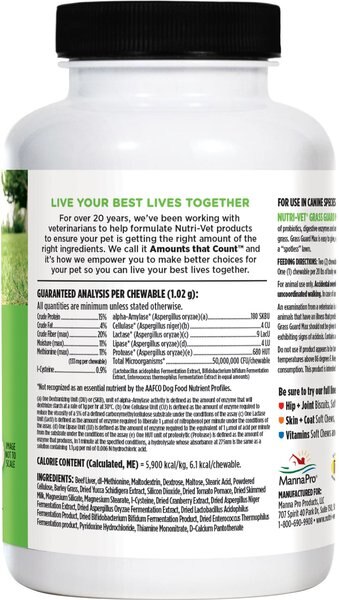 NUTRI-VET Grass Guard Max Chewable Tablets Urinary & Lawn Protection ...