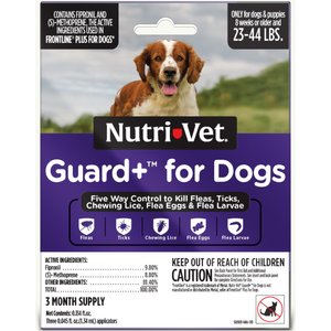 NUTRI-VET Guard Plus Flea & Tick Treatment for Medium Dogs, 23-44 lbs ...