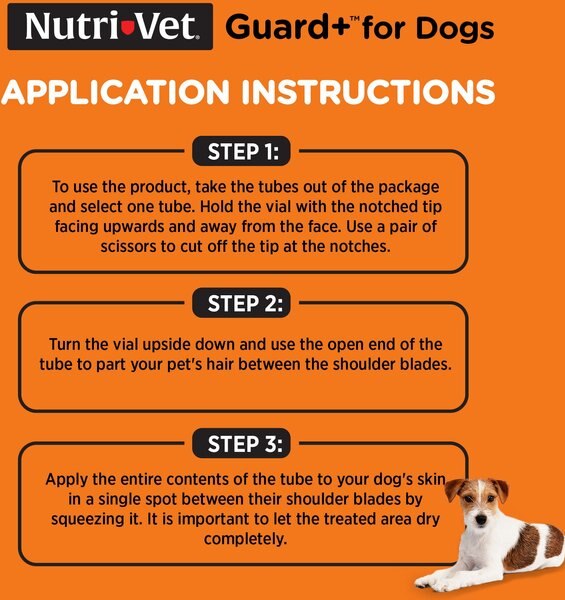 NUTRI-VET Guard Plus Flea & Tick Treatment for X-Small Dogs, 5-22 lbs ...