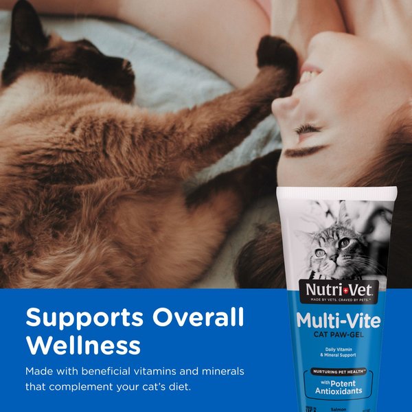 NUTRI-VET Multi-Vite Salmon Flavored Gel Multivitamin for Cats, 3-oz ...