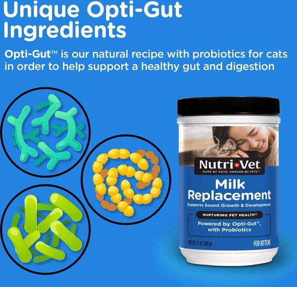 NUTRI-VET Powder Milk Supplement for Cats, 12-oz - Chewy.com