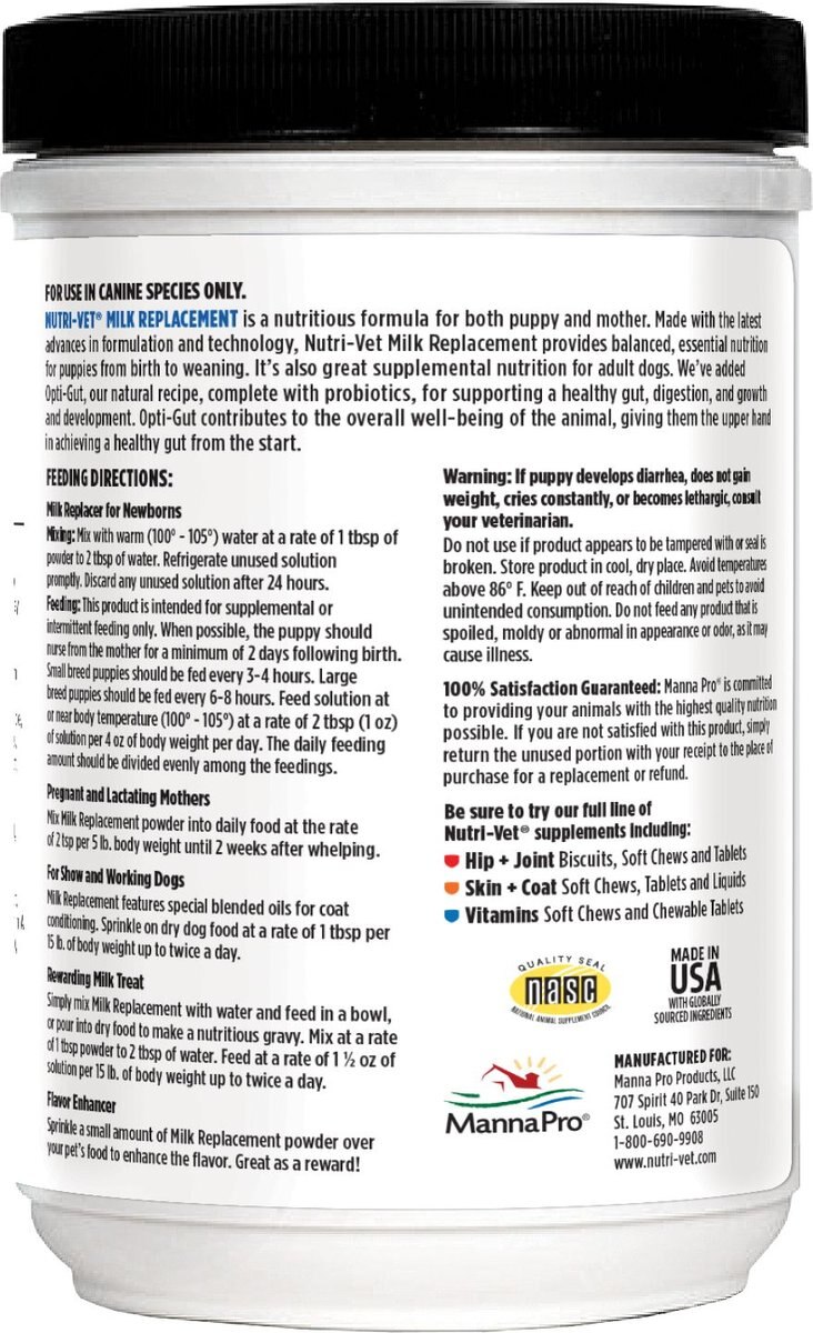 NUTRI-VET Powder Milk Supplement for Dogs, 12-oz - Chewy.com