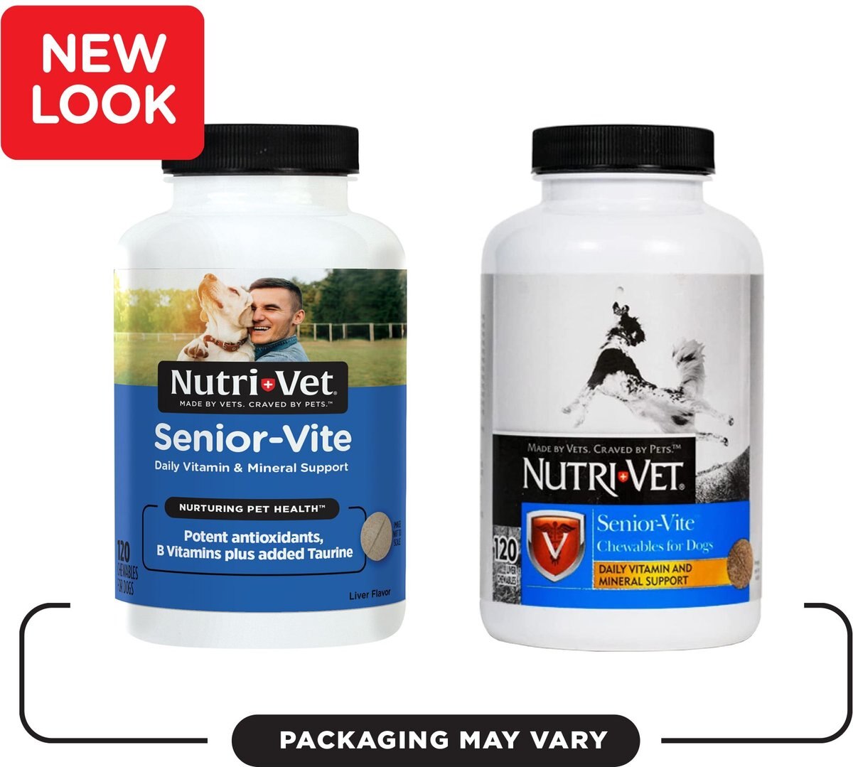 NUTRI-VET Senior-Vite Liver Flavor Chewable Tablet Multivitamin for ...