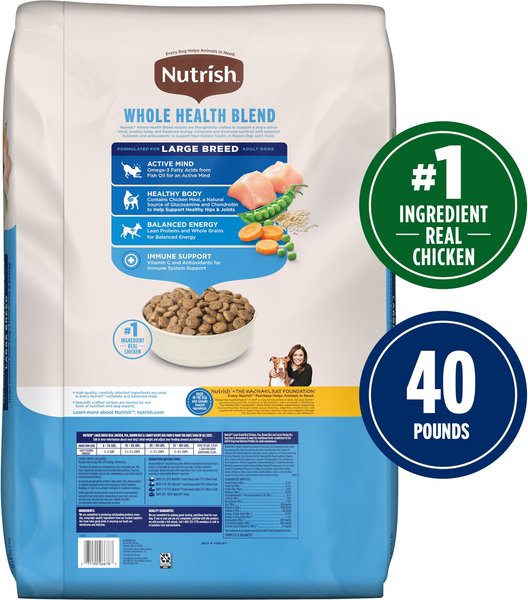NUTRISH Whole Health Blend Large Breed Real Chicken, Pea, Brown Rice ...