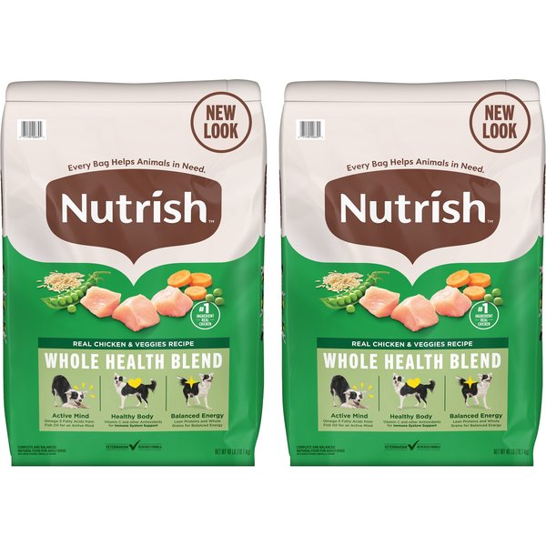 NUTRISH Whole Health Blend Real Chicken & Veggies Recipe Dry Dog Food ...