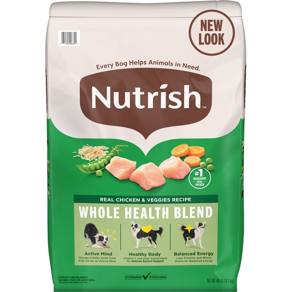 NUTRISH Whole Health Blend Real Chicken & Veggies Recipe Dry Dog Food ...