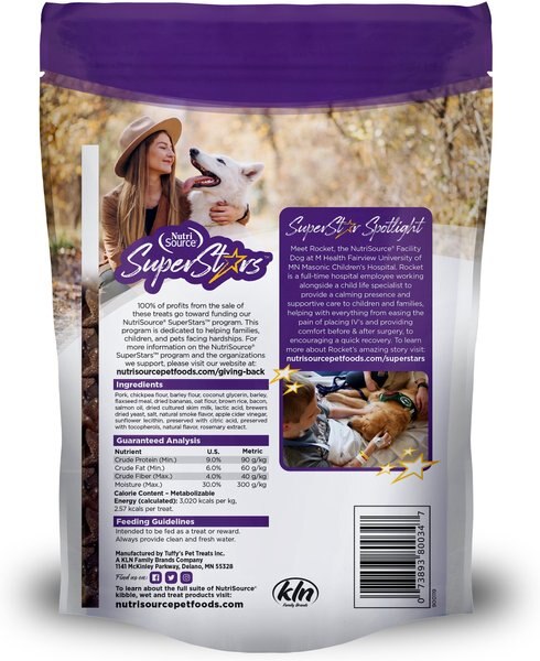 NUTRISOURCE Super Star Training Bacon Flavor Dog Treats, 6-oz - Chewy.com