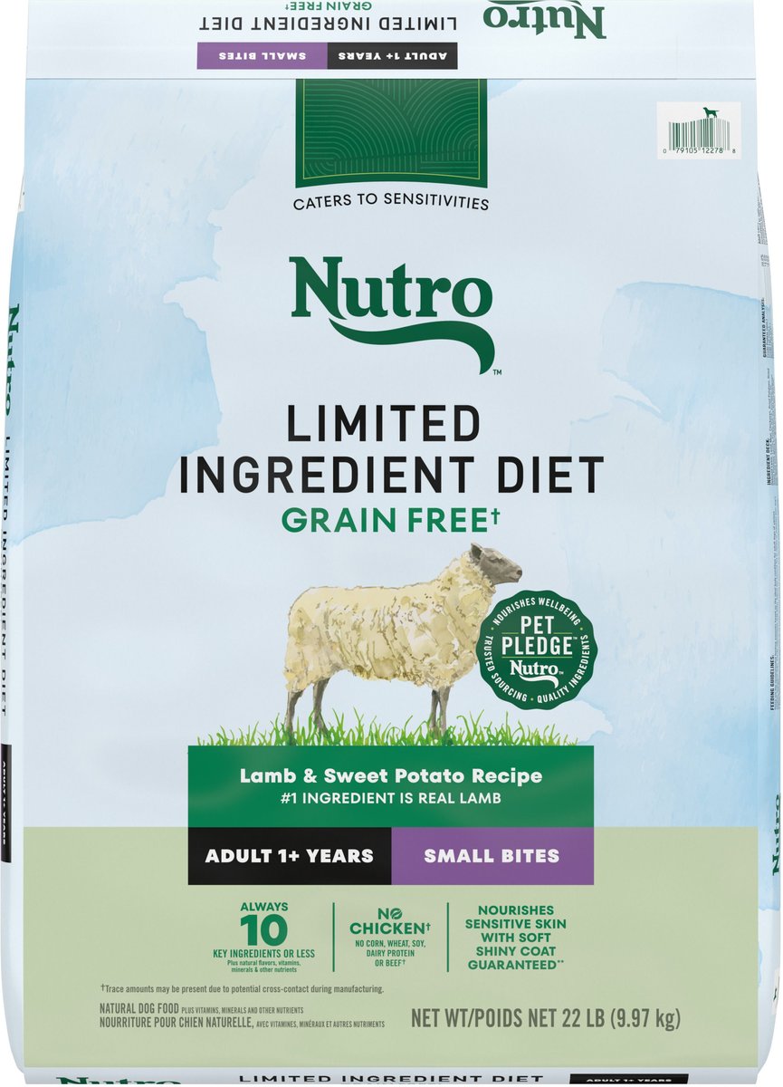 NUTRO Limited Ingredient Diet Sensitive Support with Real Lamb & Sweet ...