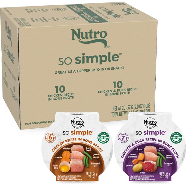 NUTRO So Simple Meal Complement Adult Chicken & Duck in Bone Broth ...