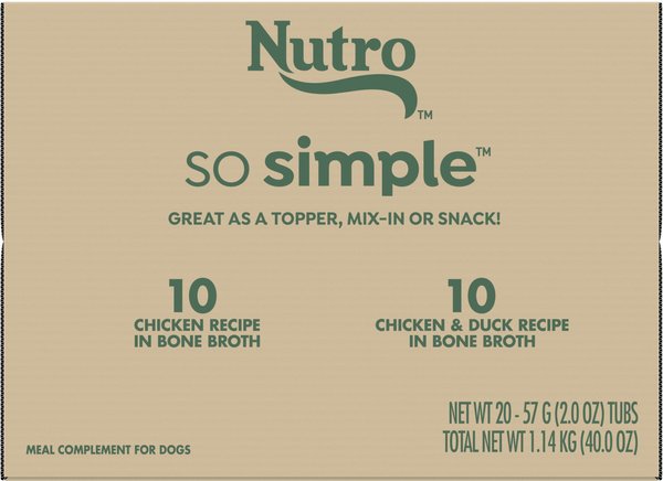 NUTRO So Simple Meal Complement Adult Chicken & Duck in Bone Broth ...