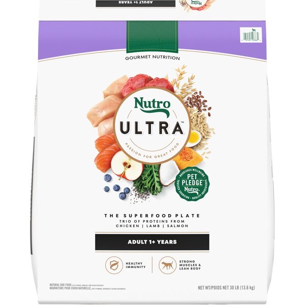 NUTRO Ultra Adult High Protein Trio of Proteins Chicken, Lamb & Salmon ...