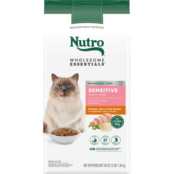 NUTRO Wholesome Essentials Chicken, Rice & Peas Recipe Sensitive Dry ...