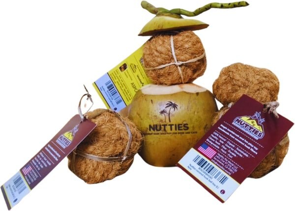 NUTTIES Coconut Fiber Ball Dog Chew Toy, Large - Chewy.com