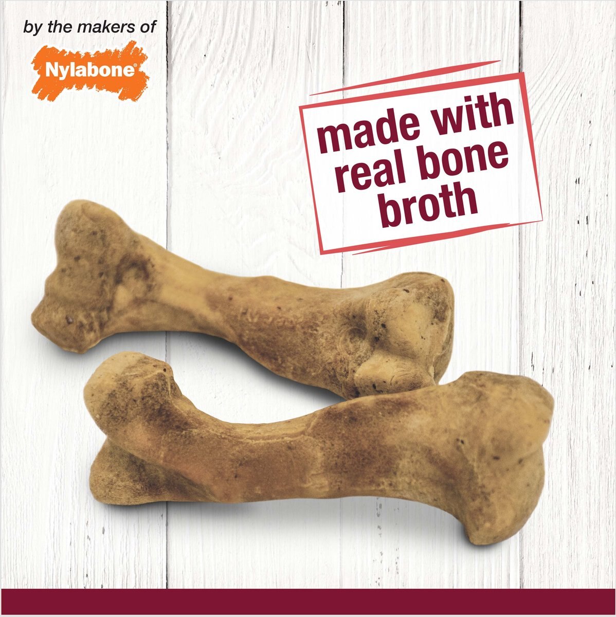 NYLABONE Broth Bones for Small Dogs, 20 count - Chewy.com