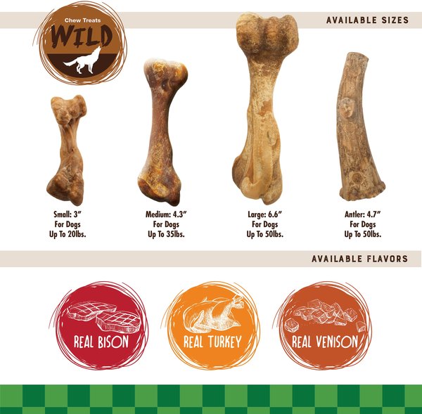 NYLABONE Healthy Edibles WILD Natural Long Lasting Bison Dog Chew Treat ...