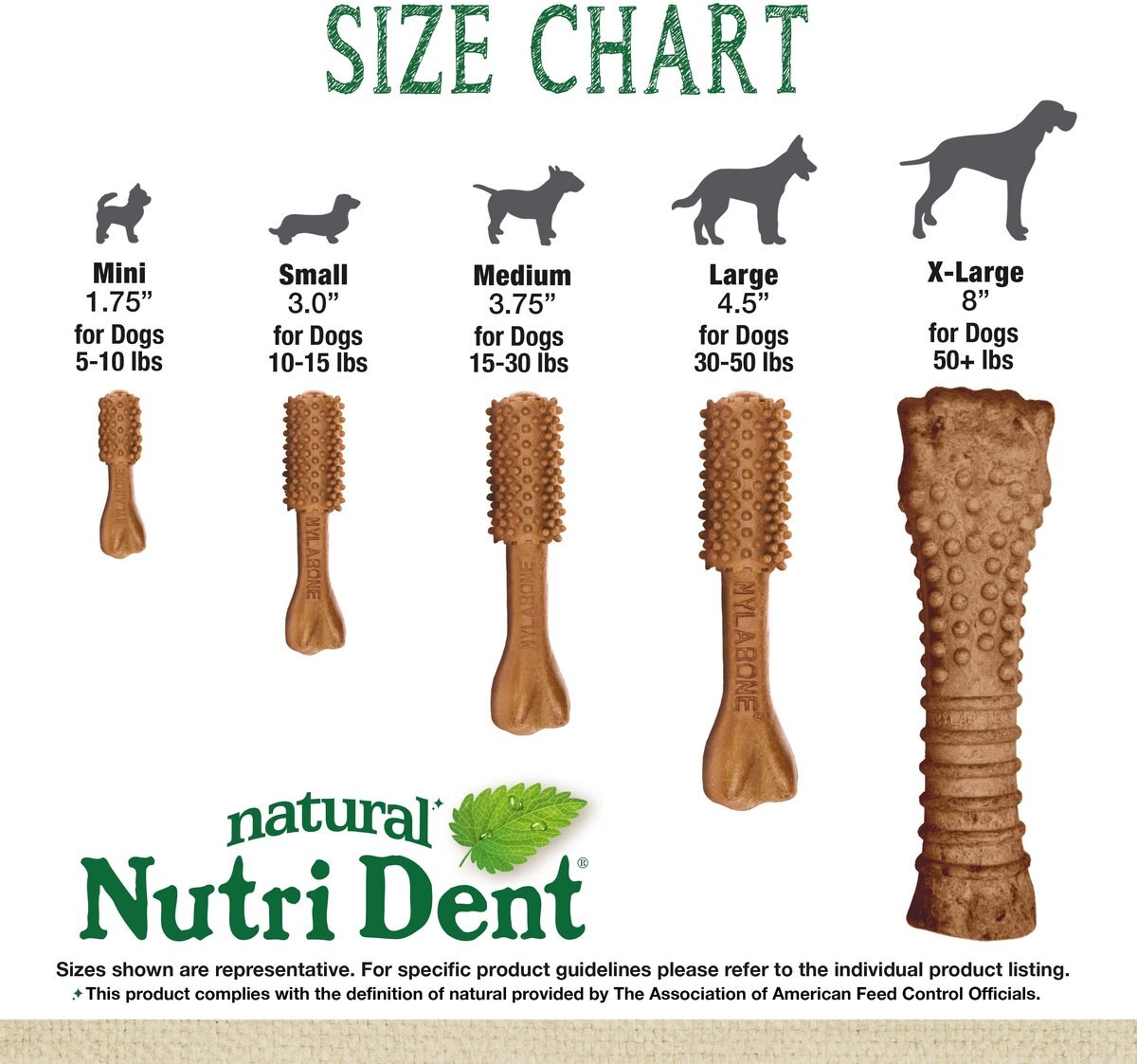 NYLABONE Nutri Dent Filet Mignon Flavored Dog Dental Chews, Regular ...