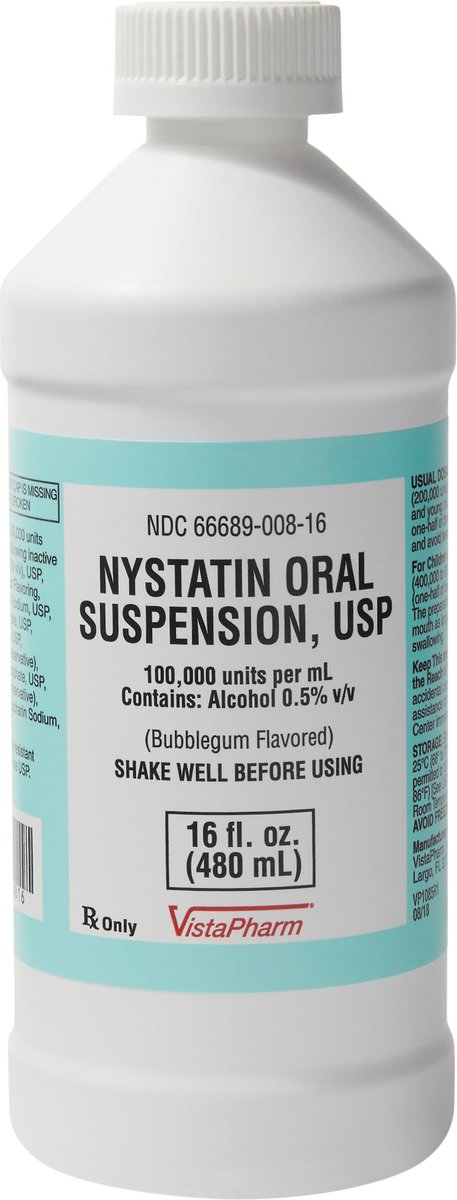 NYSTATIN Oral Suspension, 100,000 units/mL, 480 mL - Easy Refills ...