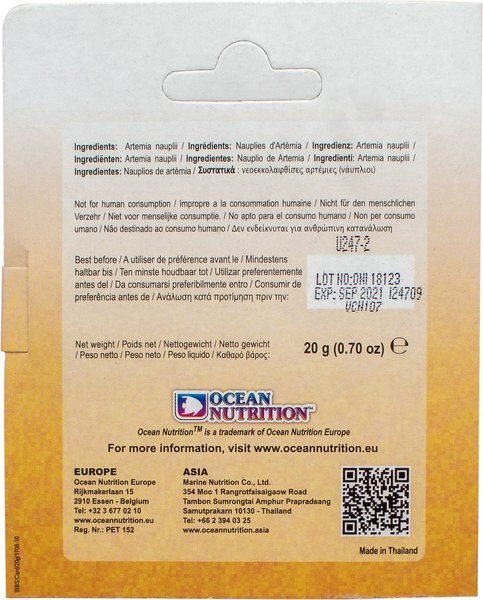 OCEAN NUTRITION Instant Baby Brine Shrimp Fish Food, 0.7-oz jar - Chewy.com