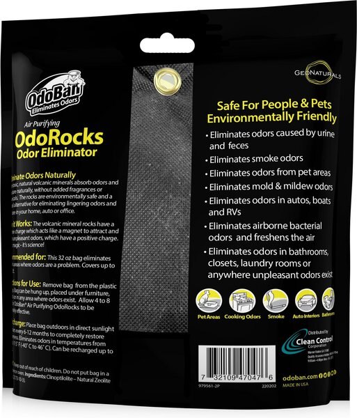 ODOBAN OdoRocks Odor Eliminator Deodorizer, 2-lb bag - Chewy.com