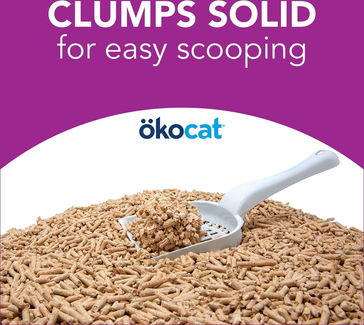 OKOCAT Mini Pellets Unscented Clumping Wood Cat Litter, 27.5-lb bag ...