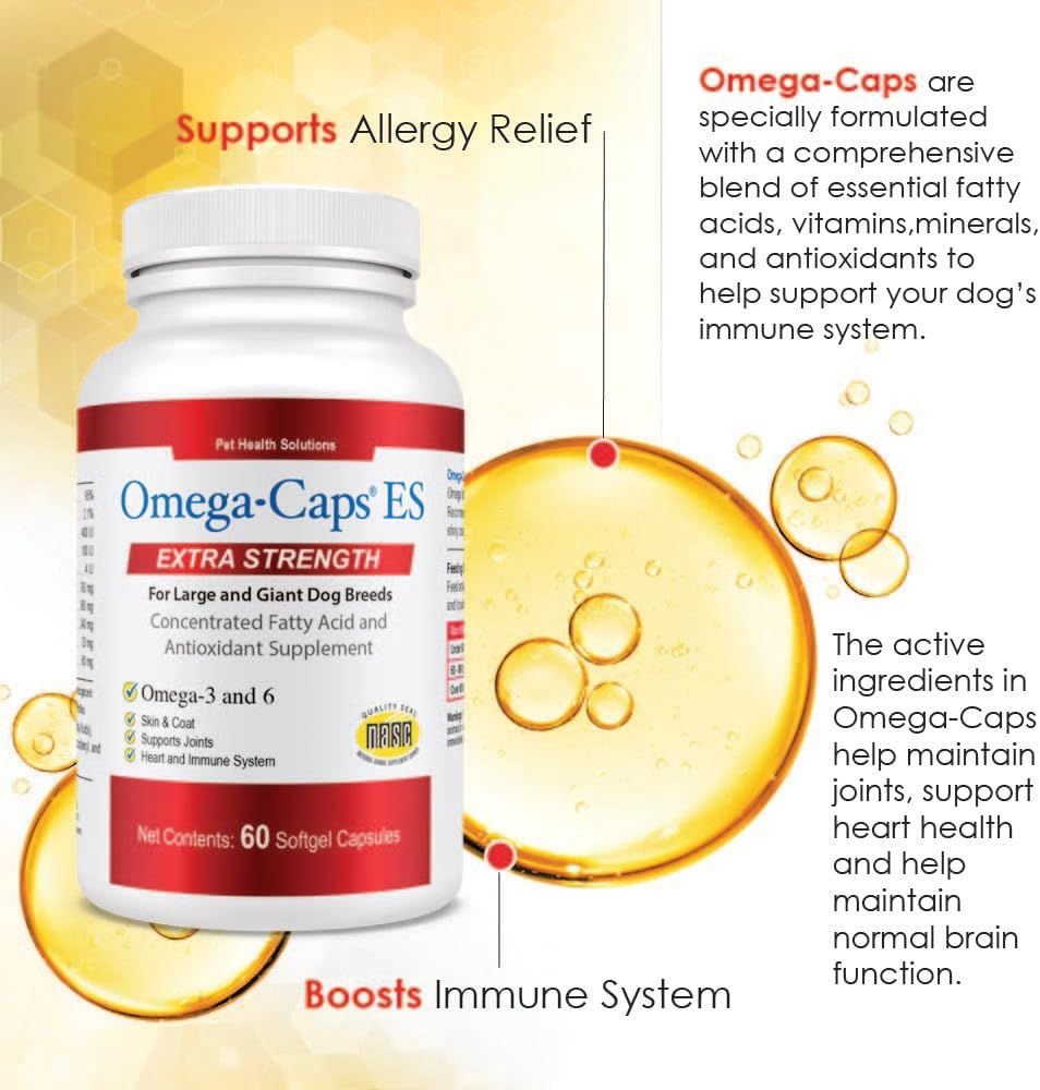 OMEGA-CAPS Softgel Capsules Extra Strength for Large Dogs, 60 count ...