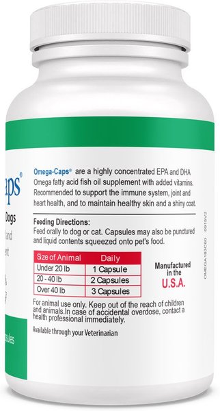 OMEGA-CAPS Softgel Capsules for Cats & Small Dogs, 60 count - Chewy.com