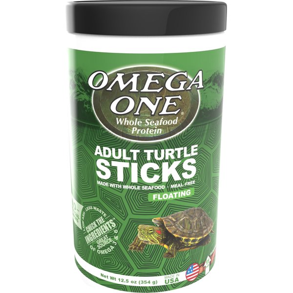 OMEGA ONE Adult Turtle Floating Sticks Food, 12.5-oz jar - Chewy.com