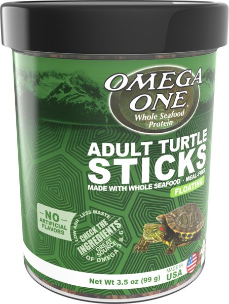 OMEGA ONE Adult Turtle Floating Sticks Food, 3.5-oz jar - Chewy.com