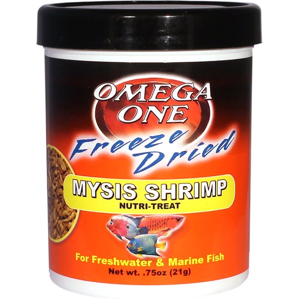 OMEGA ONE Freeze-Dried Shrimp Freshwater & Marine Fish Treat, .92-oz ...