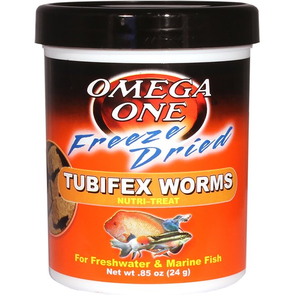 OMEGA ONE Freeze-Dried Tubifex Worms Freshwater & Marine Fish Treat ...