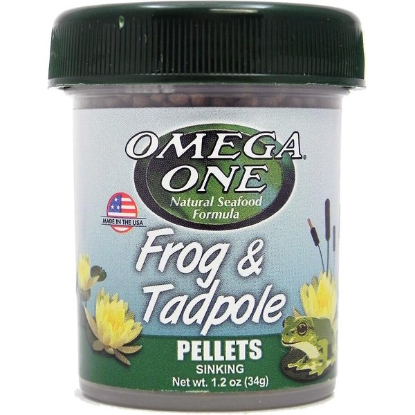 OMEGA ONE Frog & Tadpole Sinking Pellets Food, 1.2-oz jar - Chewy.com