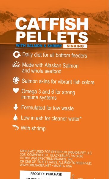 OMEGA ONE Sinking Catfish Pellets with Shrimp Freshwater & Saltwater ...