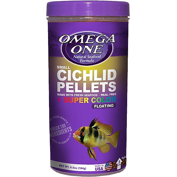 OMEGA ONE Super Color Floating Pellets Tropical Fish Food, 6.5-oz jar ...