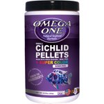 OMEGA ONE Super Color Small Cichlid Pellets Sinking Fish Food, 16.25-oz ...