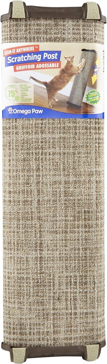 OMEGA PAW Lean-It Anywhere Cat Scratch Post, Regular, 19-in - Chewy.com