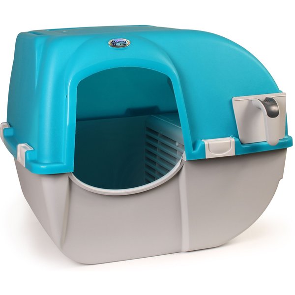 OMEGA PAW Easy Fill Roll 'n Clean Cat Litter Box, Regular - Chewy.com