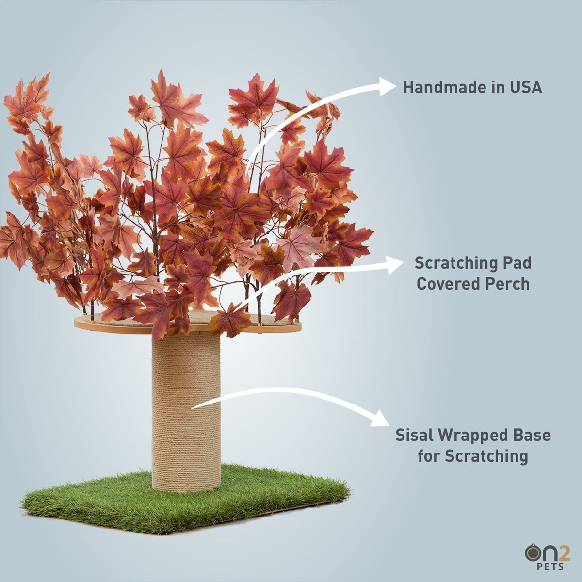 Discontinued - ON2PETS 2-ft Interchangeable Leaves Kitty Tree with ...