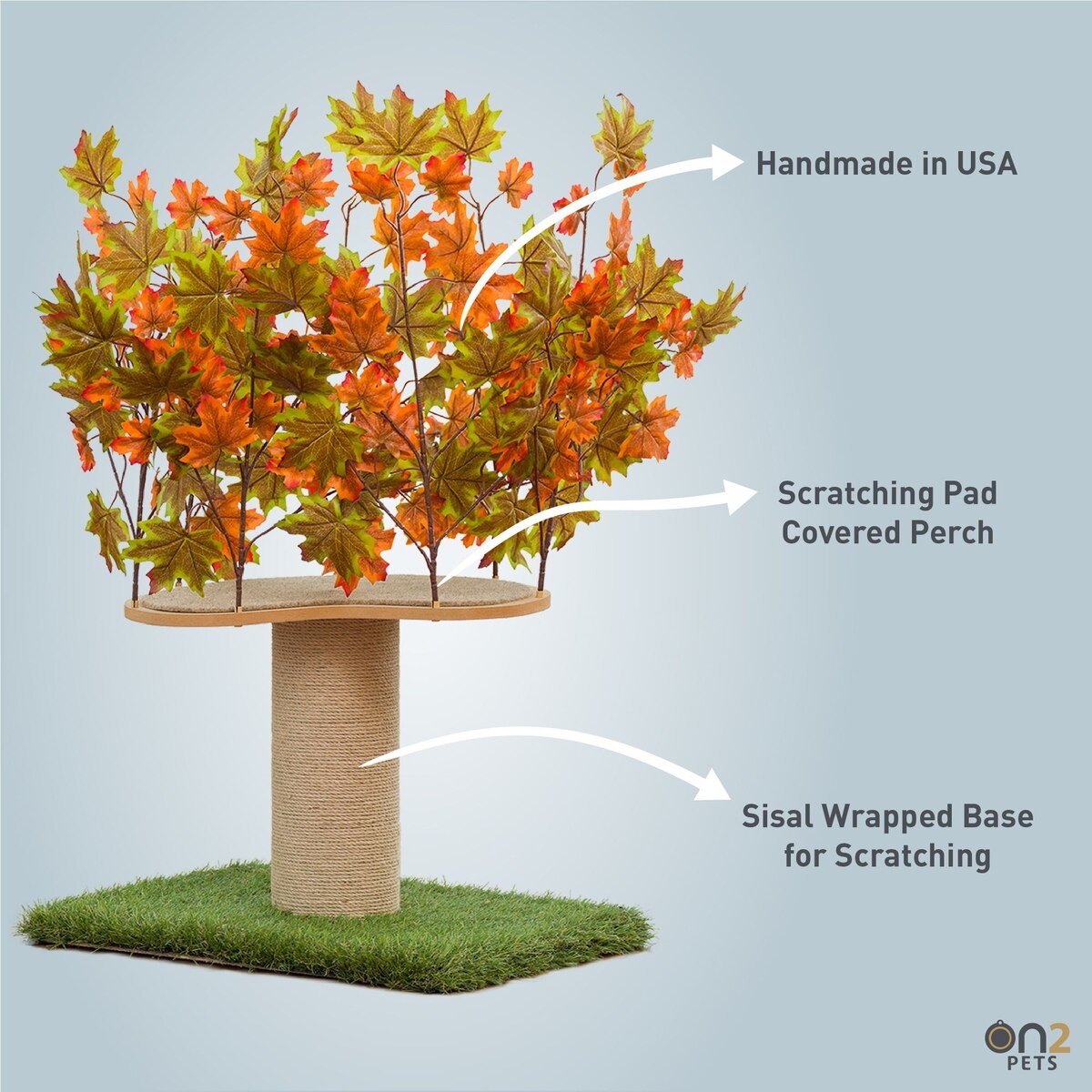 Discontinued - ON2PETS 2-ft Interchangeable Leaves Kitty Tree with ...