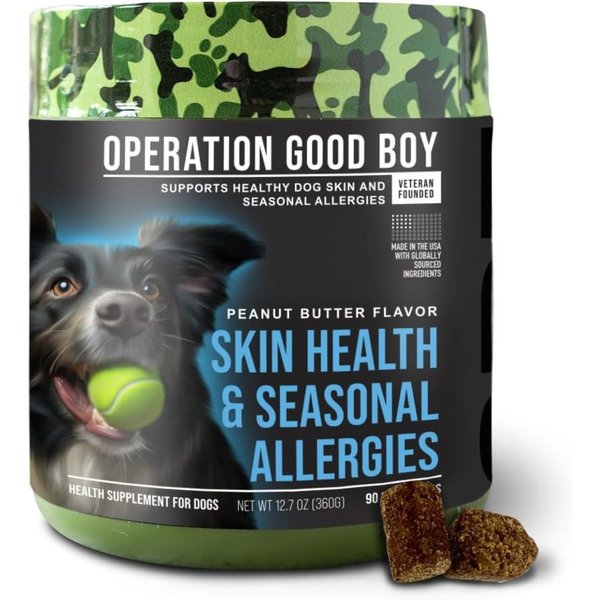 PET HONESTY Allergy Support Peanut Butter Flavored Colostrum & Turmeric Chews, Itchy Skin ...