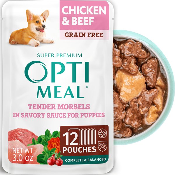 OPTIMEAL Chicken & Beef Recipe Tender Morsels Grain-Free in Savory ...