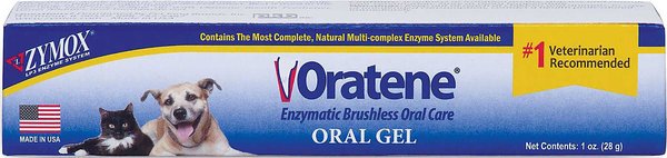 ORATENE Enzymatic Brushless Oral Care Dog & Cat Dental Gel, 1-oz tube ...