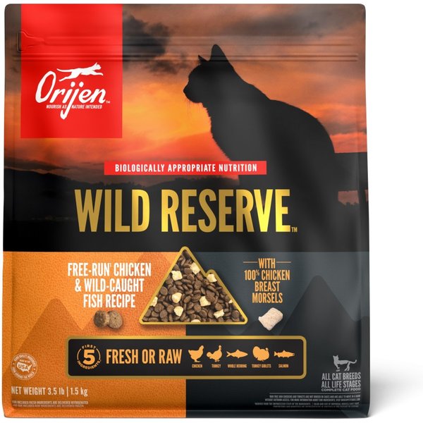 ORIJEN Wild Reserve Free-Run Chicken & Wild-Caught Fish Recipe Dry Cat ...