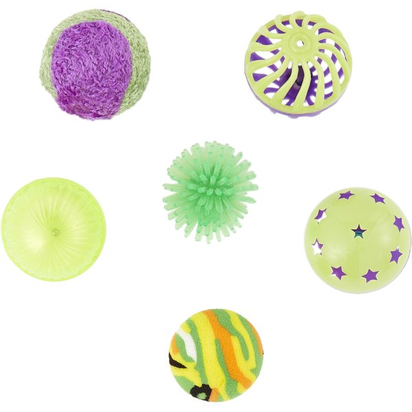 RAW PAWS Natural Catnip Interactive Cat Ball Toy, 6 count - Chewy.com