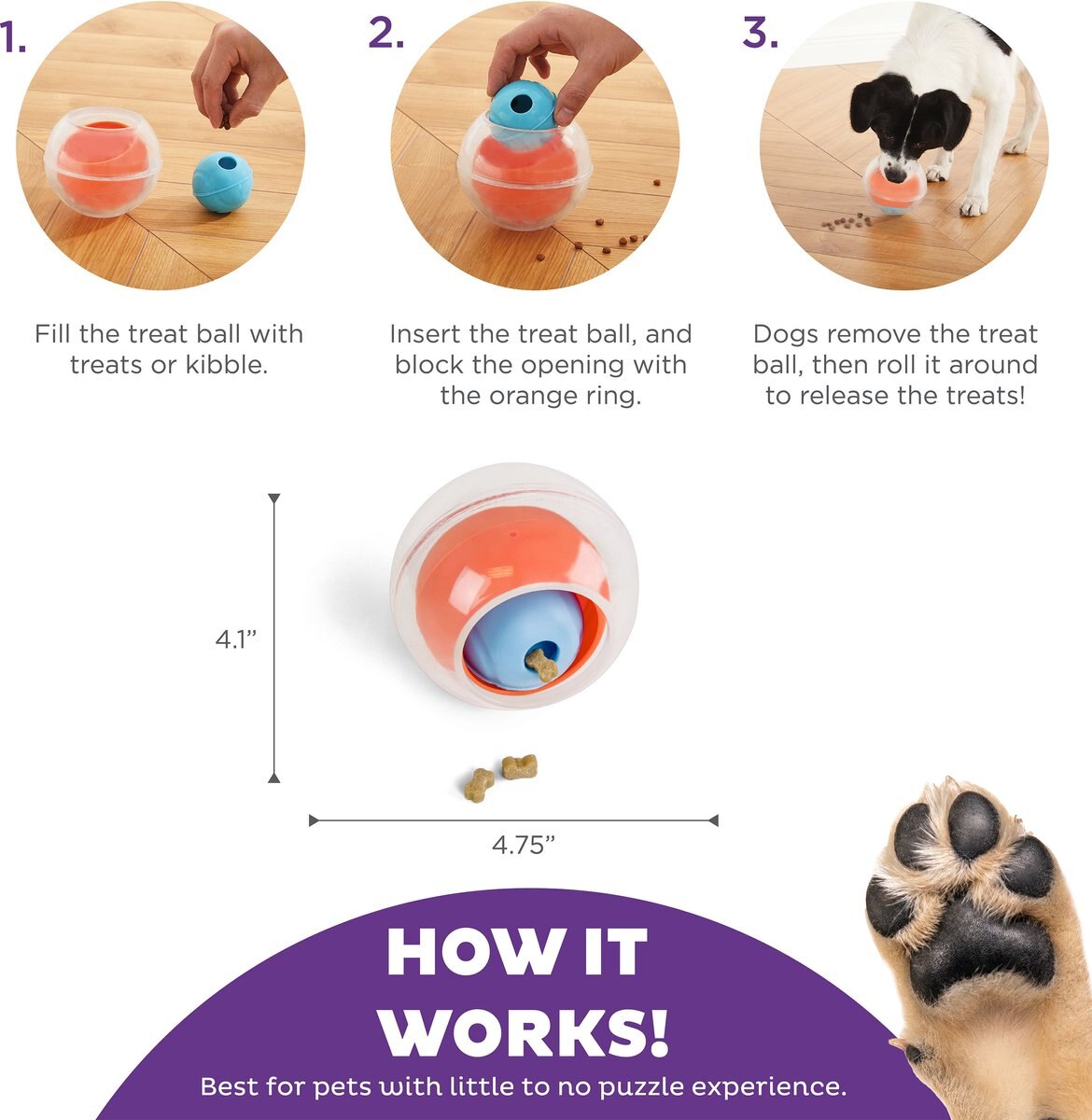 OUTWARD HOUND Dog Rumble Puzzle Ball Puzzle & Treat Maze Interactive ...