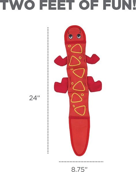OUTWARD HOUND Fire Biterz Lizard Squeaky Dog Toy, Red, 3 squeak - Chewy.com