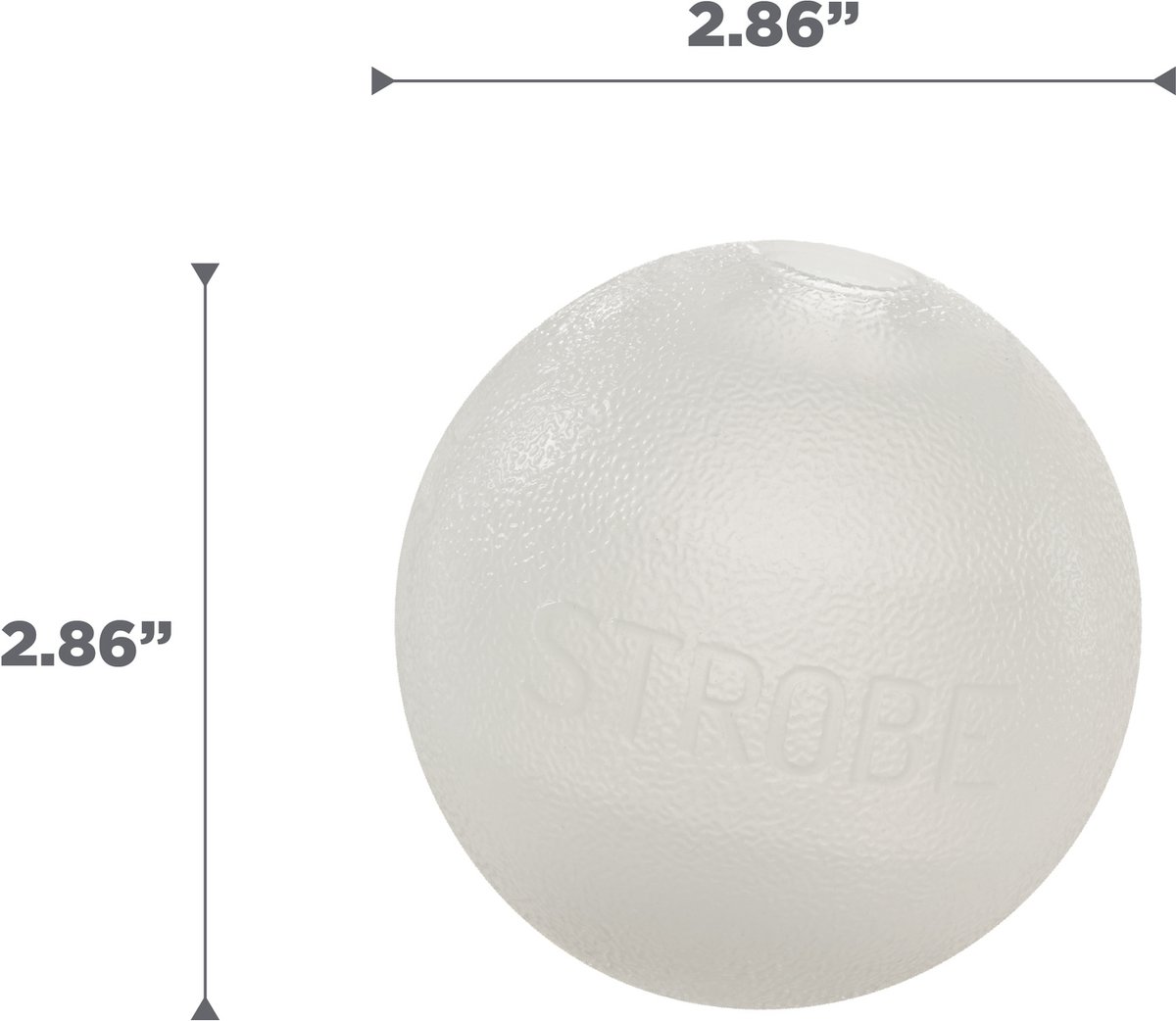 OUTWARD HOUND Orbee-Tuff LED Strobe Ball Tough Dog Chew Toy, White ...
